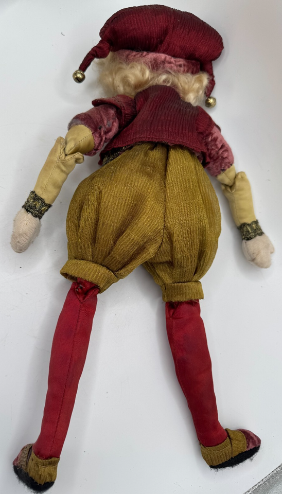 Vintage Mark Roberts Jester Doll Cloth Jointed Hand Sewn Face 15” | eBay