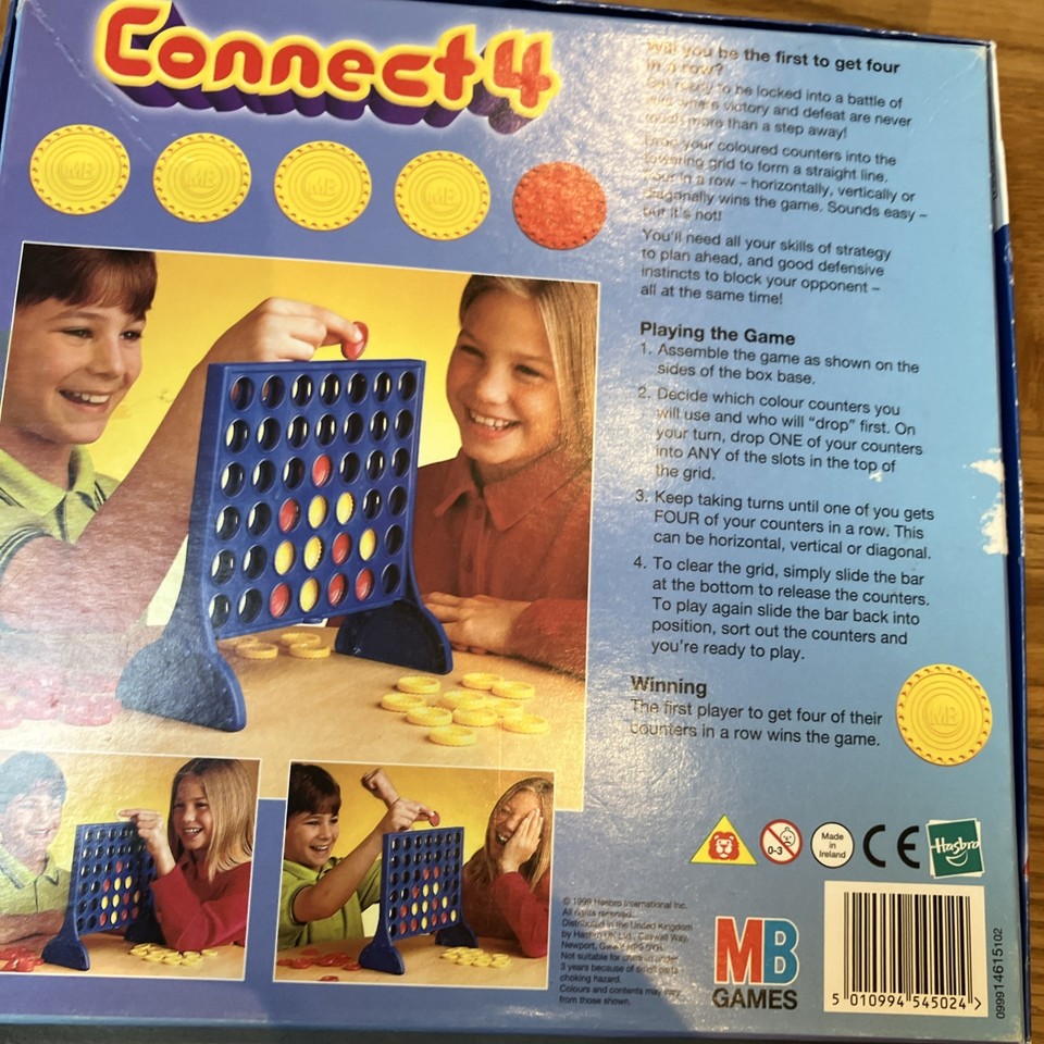 Connect 4 Classic Board Game Family Strategy Puzzle for Kids Adults ...