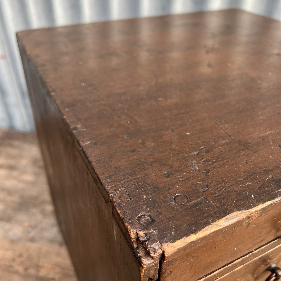 Vintage Wooden Engineers Collectors Tool Watch Makers Cabinet Box Chest ...