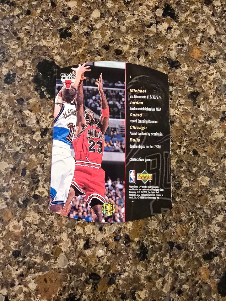 1998 Upper Deck SPx #6 Red Foil Hologram Die Cut Michael Jordan | eBay