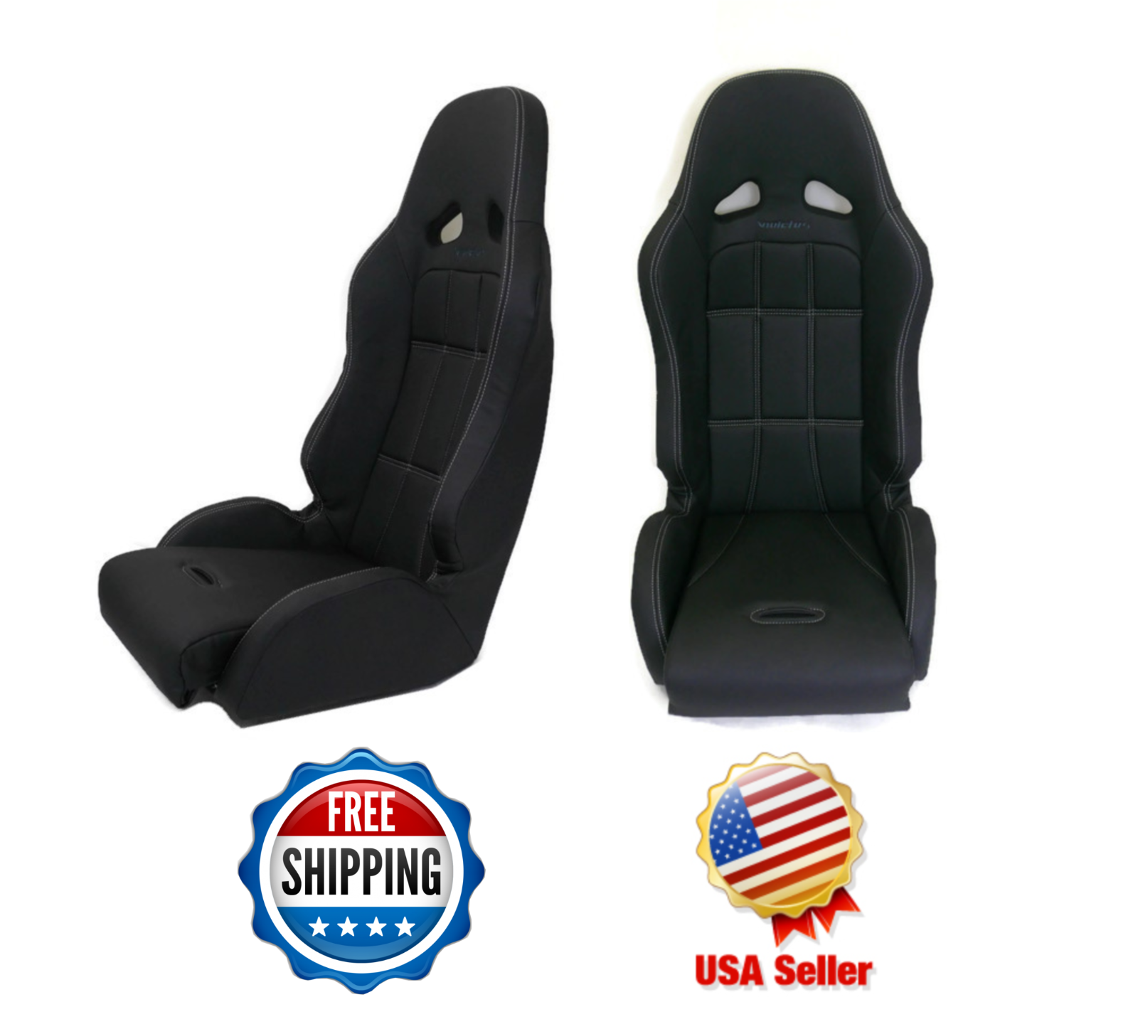2x InVictus Low Profile Bucket Race Seat Black | eBay
