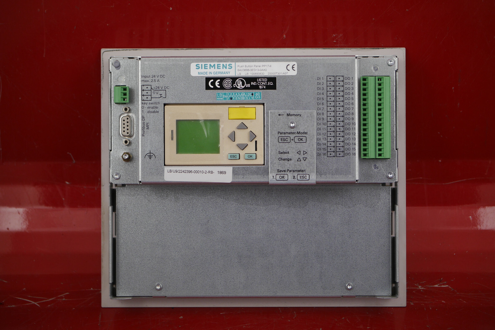 SIEMENS 6AV3688-3ED13-0AX0 Push Button Panel PP17-II | eBay