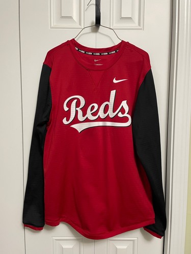 Nike Cincinnati Reds Baseball Sweatshirt Size M Waffle fleece | eBay