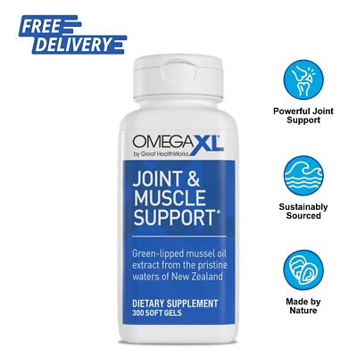 Omega XL 300 Capsules Green Lipped Mussel Omega 3 Joint & Muscle Relief ...
