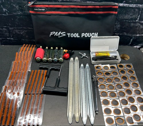 Motorcycle Dirt Bike Tire Repair Kit Tube Patch Plug CO2 Enduro Trail ...