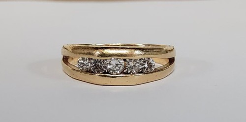 14K YELLOW GOLD 5 STONE RBC DIAMOND RING SIZE 12.5 7.5G (TDW024748) | eBay