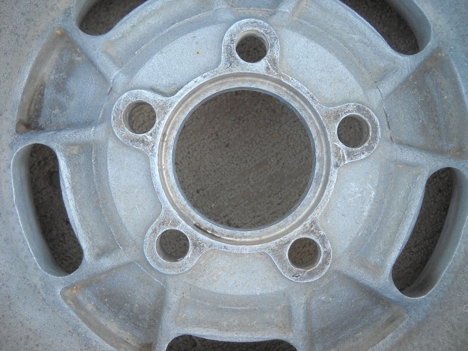 PAIR OF VINTAGE APPLIANCE PLATING 14"x7" ALUMINUM SLOT MAG WHEELS. GM 5 ...