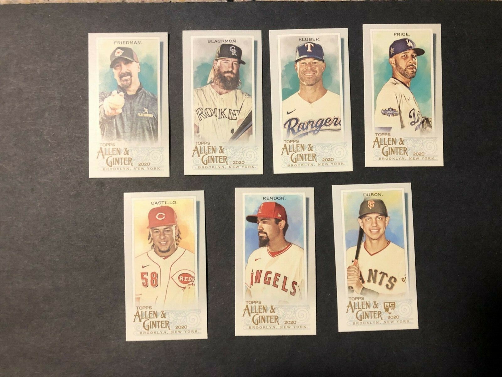 2020 TOPPS ALLEN & GINTER BASEBALL CARD MINI A&G LOGO BACK MLB CARDS ...