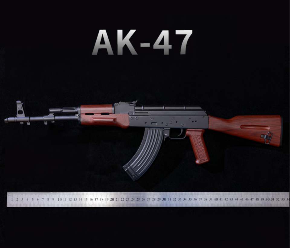 1:2 scale Alloy Army AK-47 Rifle Shell Eject Toy Gun ABS Mini Guns No ...