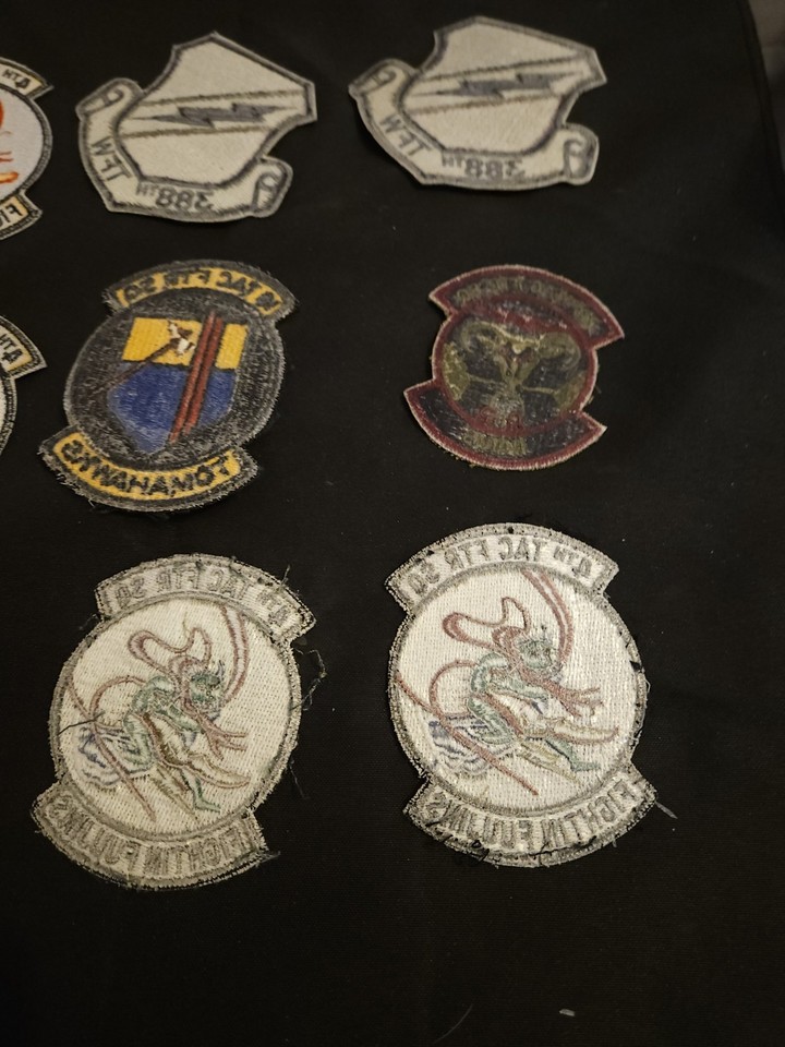 Lot of 9 Vintage Original Gov’t Issue US Air Force Patches Rare Pairs ...
