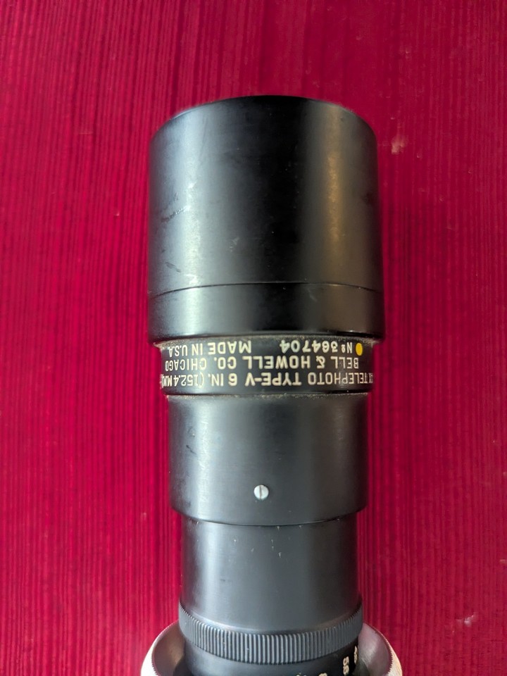 C Mount NM Bell & Howell 6'' 152mm f/4.5 Eymax Type-V Telephoto Cine ...