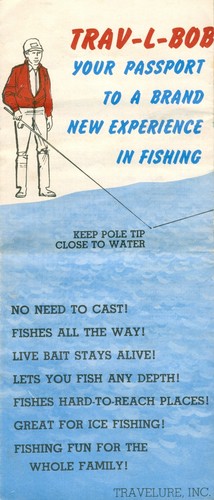 1964 Trav-L-Bob Vintage Fishing Lure Ad Pamphlet Travelure Los Angeles ...