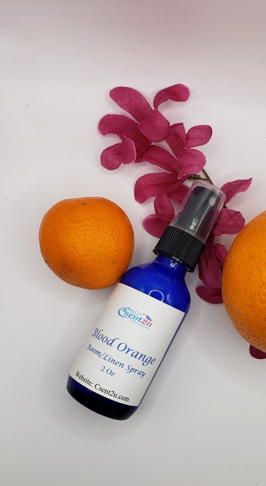 Blood Orange Room Spray (2 In Set). 2oz Cobalt Blue Glass Spray Bottle ...