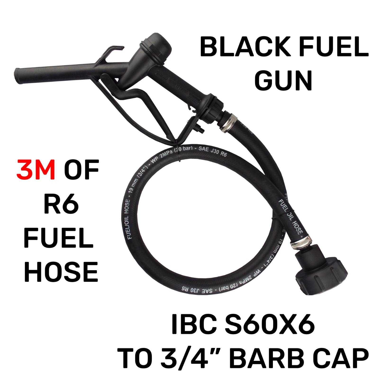 IBC Tank Fuel Delivery Kit Fitting Hose Nozzle Oil Water Diesel Adblu ...