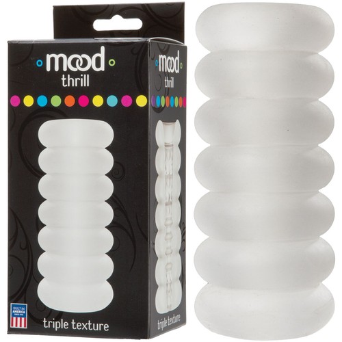 Mood Thrill Ribbed Beaded Double Entry Stroker Cock Sleeve Masturbator ...