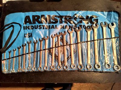 ARMSTRONG Metric Combination Wrench Set 18 Pieces, 7mm* thru 24mm*, USA ...