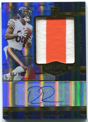 Riley Ridley Autographed 2019 Plates & Patches Jersey Patch Rookie Card ...