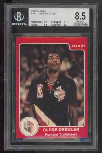 1983-84 Star #100 Clyde Drexler Rookie Card BGS 8.5 | eBay