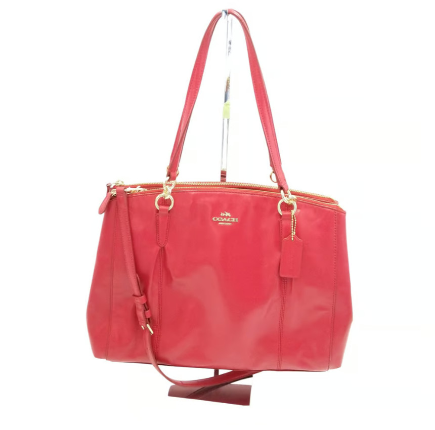 Coach Cherry Red Triple Compartment Shoulder Bag/Cros… - Gem