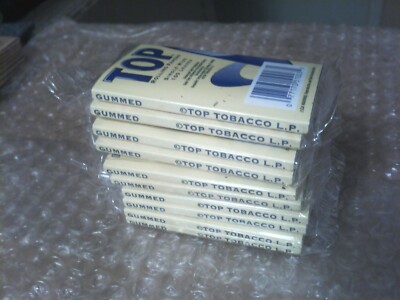 10 PACKS TOP ROLLING PAPERS GUMMED SINGLE WIDE 1,000 TOTAL PAPERS U.S.A ...