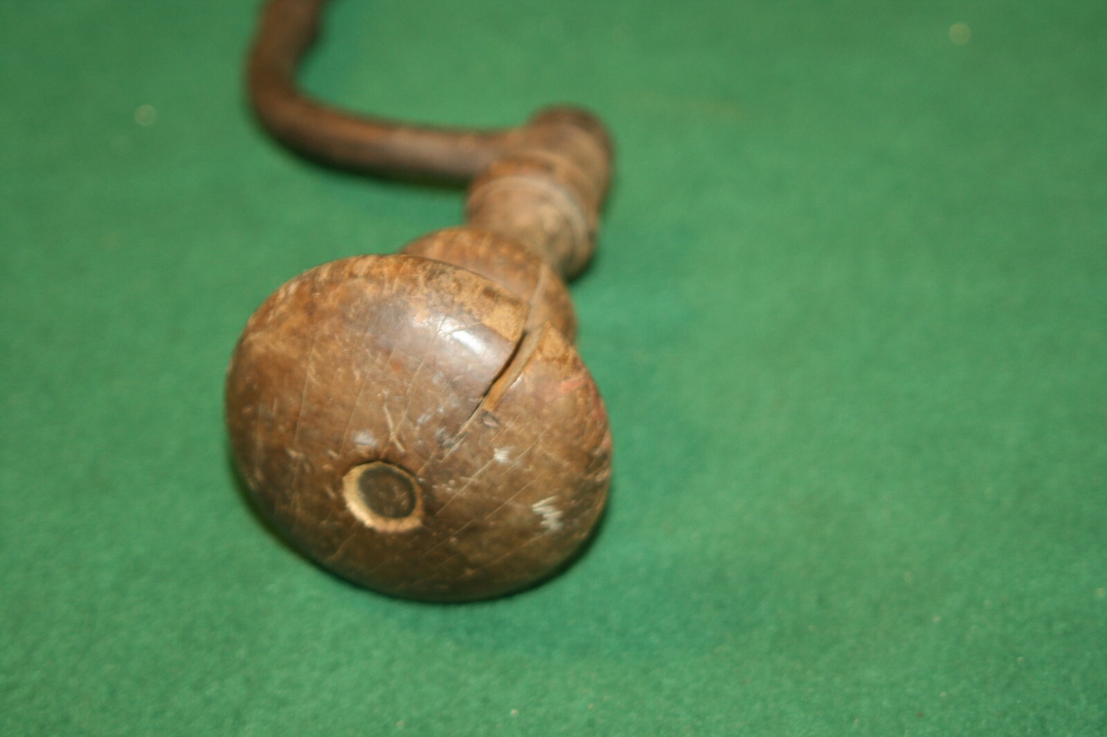 Primitive Signed Old Gentleman's Hand Brace Woodworking Tool w/6" Sweep ...