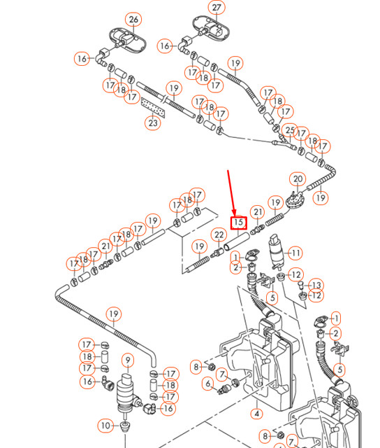 Genuine OEM Windshield Washer Hose for Audi 000979992A for sale online ...