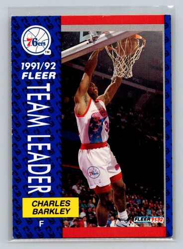 1991-92 Fleer Team Leader #391 Charles Barkley Philadelphia 76ers | eBay