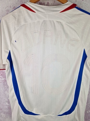 Vintage Adidas France Soccer Jersey 2006 World Cup #10 Zidane Football ...