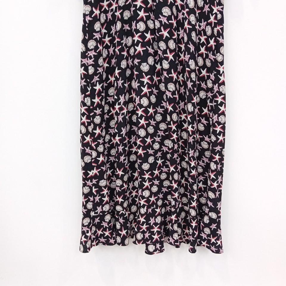 M&S x Ghost Printed Dress UK18 Black White Pink Printed Shells New NWT ...