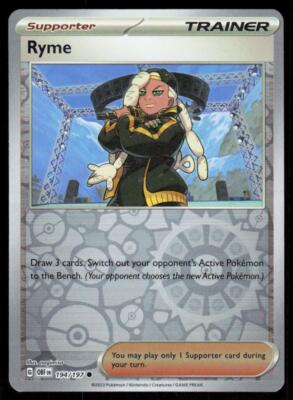 Ryme 194/197 Reverse Holo Pokemon Obsidian Flames NM | eBay