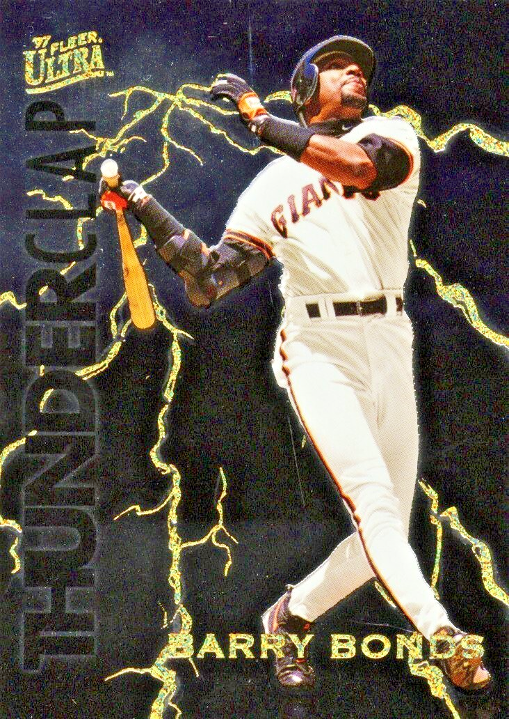 1997 Fleer Ultra Barry Bonds Thunderclap insert Card # 1 of 10 Giants | eBay