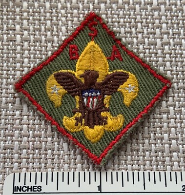 Vintage BOY SCOUTS OF AMERICA Hat Diamond PATCH BSA Uniform Badge Patch ...