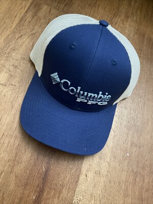 Columbia Mesh PFG Large / XL Trucker Hat Color: Blue / white Patch NWT🔥 ...
