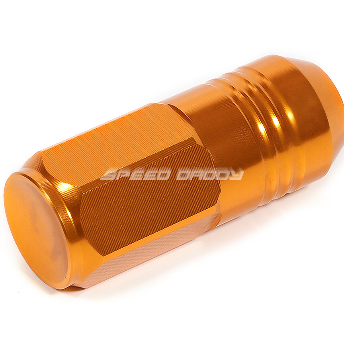 JDM CLOSE-END ALUMINUM ORANGE 20 LUG NUTS SET+ADAPTER M12X1.5 20MM OD ...