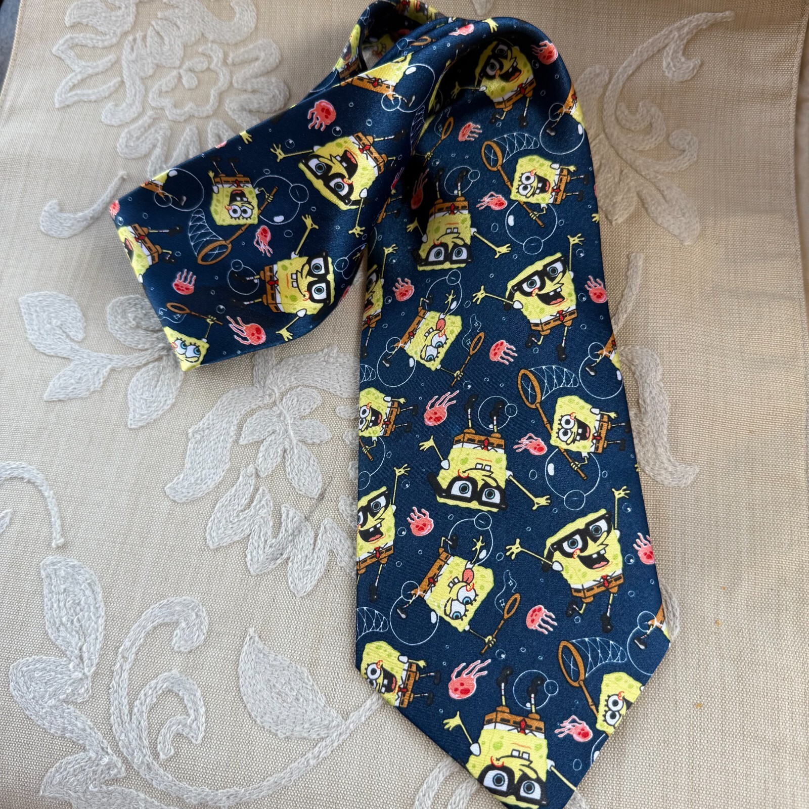 Nickelodeon Spongebob Squarepants Blue Poly Necktie T… - Gem