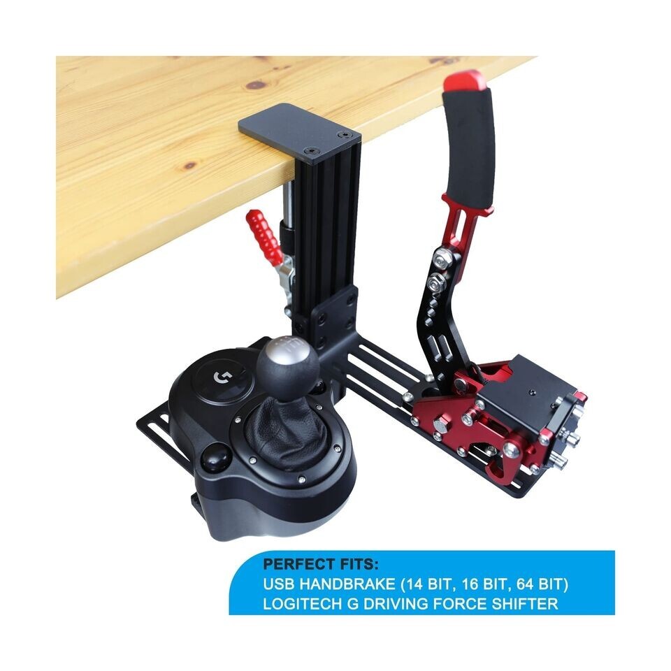 Racing Sim Shifter & Handbrake Desk Mount Clamp Compatible with ...