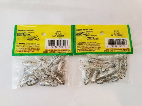 Creme 1.5" Mini Tail Soft Tube Crappie Panfish Perch Lures ~ Salt ...