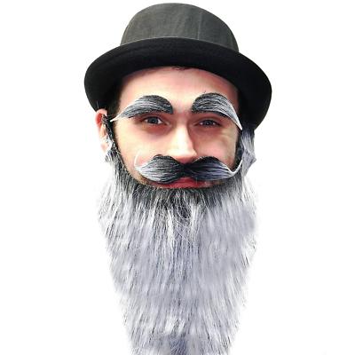 Halloween Wizard Sorcerer Magician Beard, Moustache & Eyebrows Fancy ...