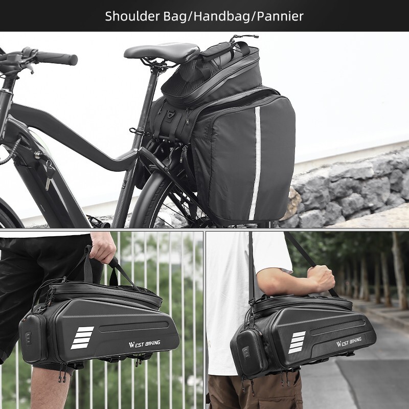 WEST BIKING Waterproof E-bike Battery Bike Pannier Hard Shell Bicycle ...
