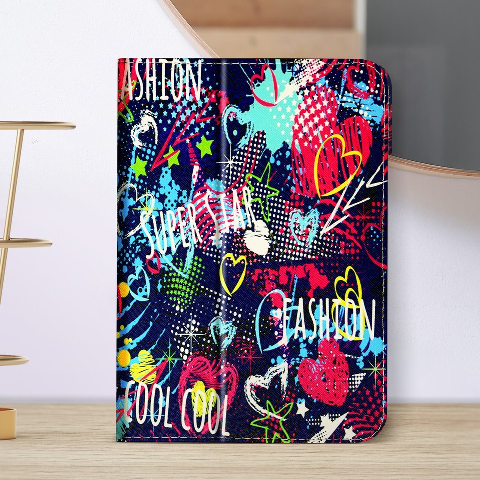 10"" Tablet Case Function Stand Elastic Closure Graffiti Pattern ...