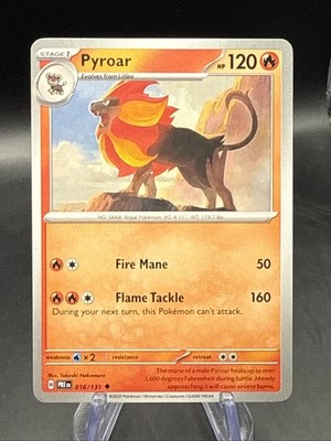 Pyroar 016/131 Sv: Prismatic Evolutions Regular | eBay