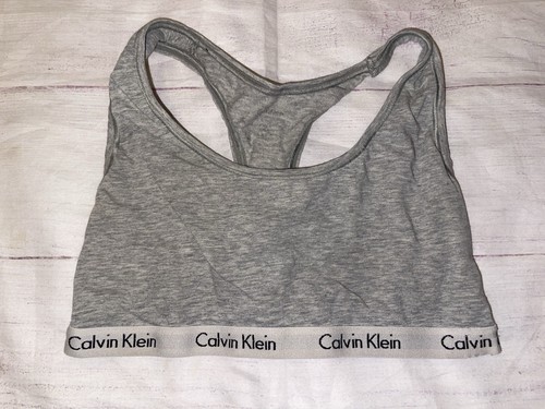 Women’s Small Calvin Klein Gray Racerback Bra | eBay
