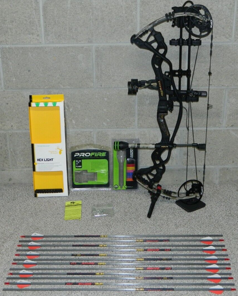 Loaded Hoyt Carbon Defiant Bow Package- 28 to 30" -65 lb limbs- Under ...