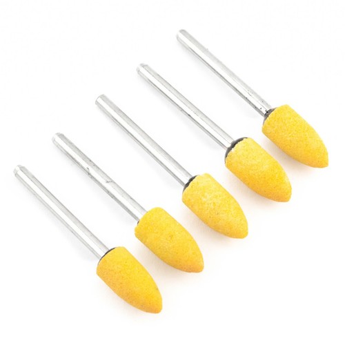 5pcs 8mm Fine Cone Head Stone Ceramic Polishing Buffing For Dremel ...