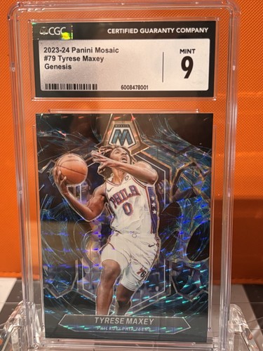 2023-24 Panini MOSAIC Basketball Tyrese Maxey GENESIS SP Prizm 76ers ...