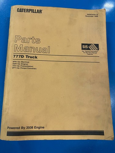Caterpillar 777D Truck parts manual. Genuine Cat book. | eBay