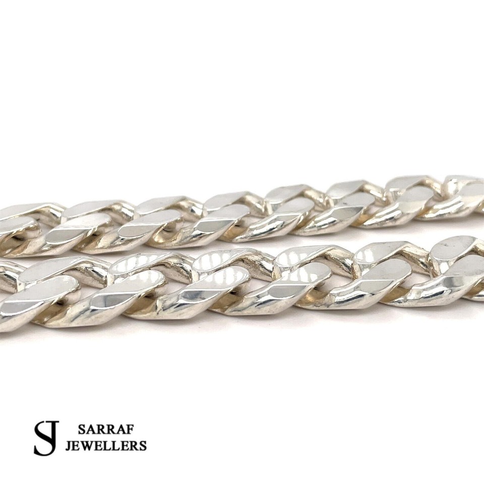 20mm 925 Solid Sterling Silver Heavy Classic Curb Chain Necklace 22" 24 ...