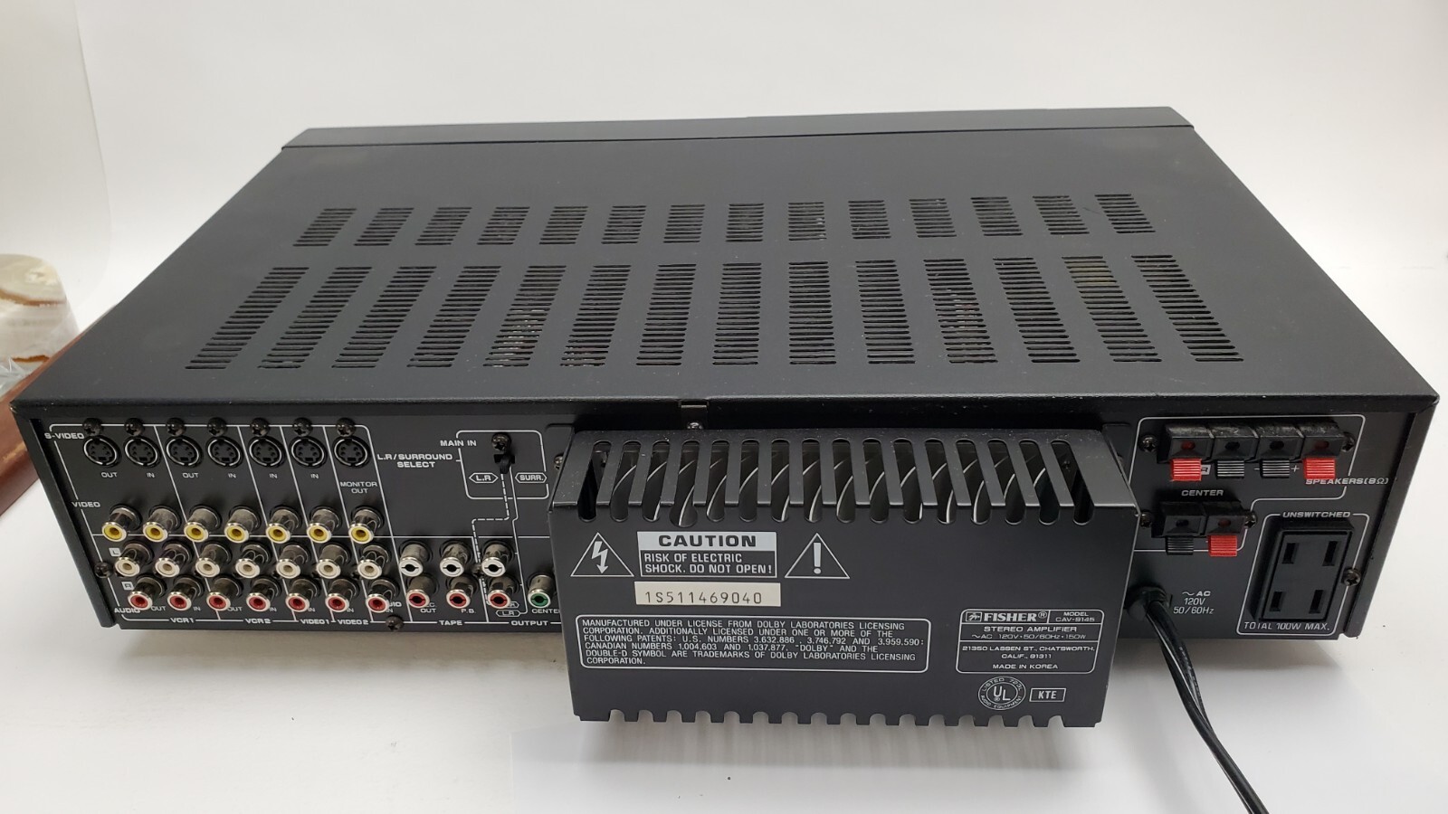 Vtg Fisher Studio Standard AV Surround Stereo Amplifier CAV-9145 RARE ...