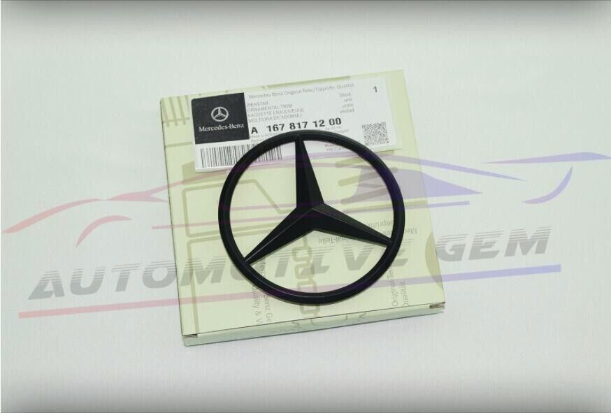 V167 SUV FOR Mercedes MATTE BLACK Star Emblem Rear Trunk Lid Badge AMG ...