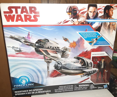Star Wars POE DAMERON Resistance Ski Speeder Vehicle Ship Force Link ...
